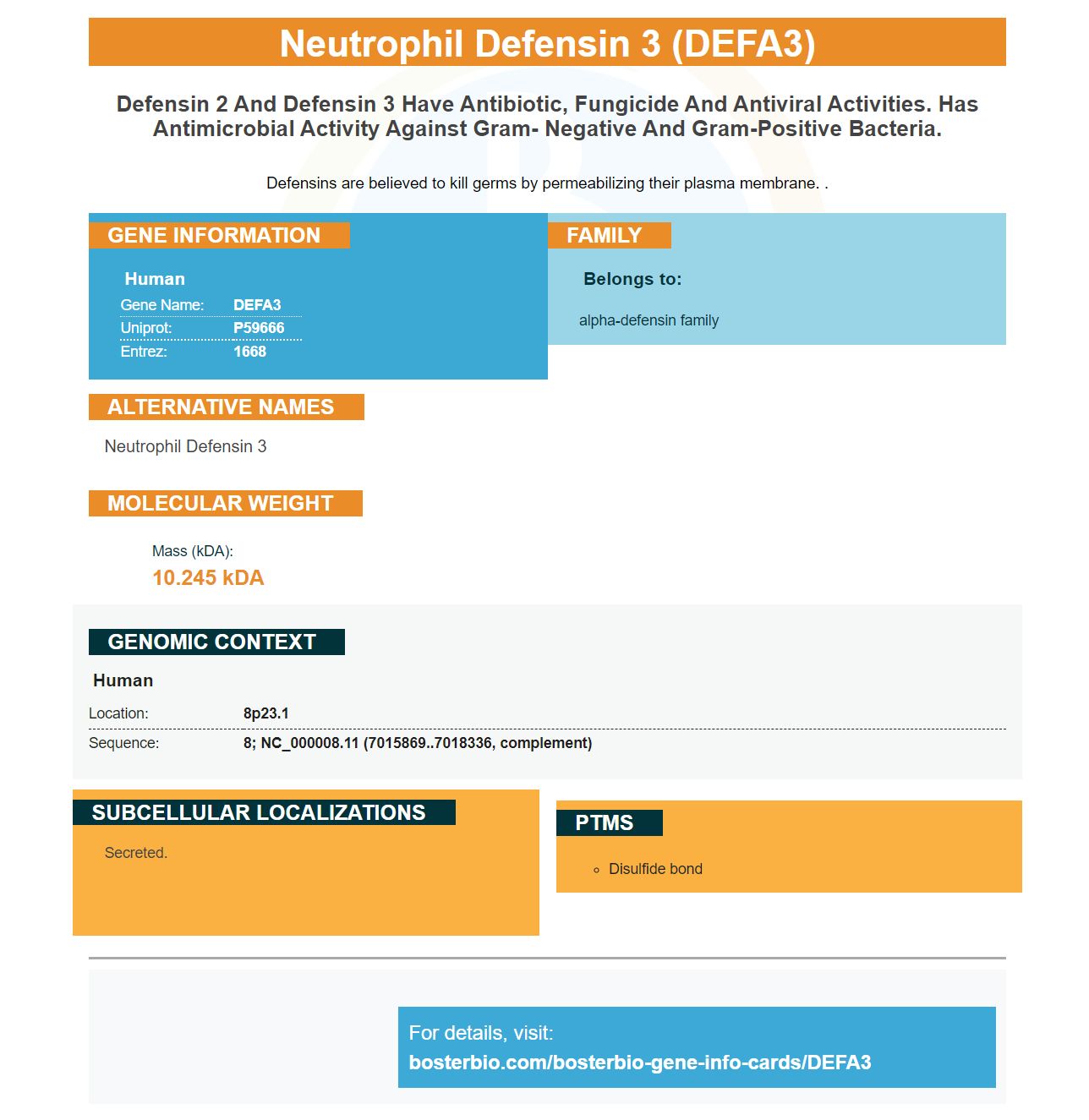 DEFA3 Antibodies & ELISA Kits, DEFA3 Proteins